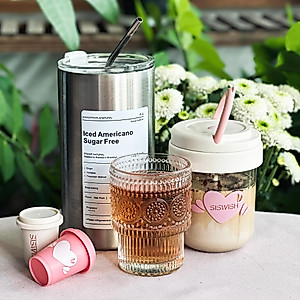 Kingrol Drinking Glasses Set of 8, 6.5 Ounces Stackbale Water Glasses, Vintage Glassware for Cocktail, Whiskey, Juice, Iced Coffee, Iced Tea, Bar Accessories