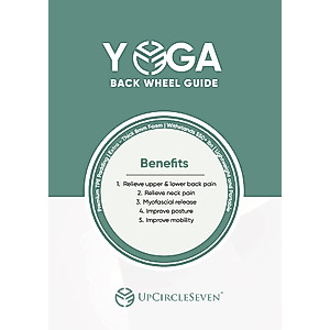 UpCircleSeven Yoga Wheel for Back Pain - Deep Tissue Massage - Yoga Back Roller Wheel for Back Pain Relief Stretching Myofascial Release Mobility (Cork, 12)