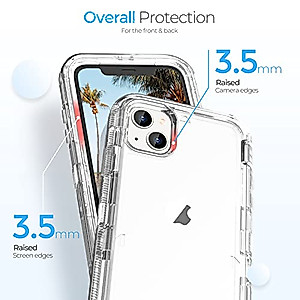 ORIbox for iPhone 13 mini/12 Mini Case Clear, [10 FT Military Grade Drop Protection], Transparent Heavy Duty Shockproof Anti-Fall Case for iPhone 13/12 Mini Phone Case,5.4 inch,3 in 1, Crystal Clear
