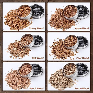 WQOE Cocktail Smoker Kit with Torch – 6 Flavors Wood Chips, Old Fashioned Smoker Kit for Infuser Whiskey, Cocktail, Bourbon, Whiskey Gifts for Men, Dad, Husband（No Butane）