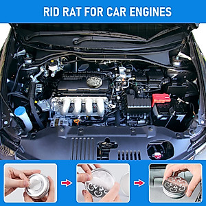 Lousye Rodent Repellent for Car Engines, Mighty Peppermint Oil to Repel Mice and Rats,Environmentally Friendly and Humane Mouse Trap for Car Engines,House,Pest Control for Indoor (White-4 Packs)