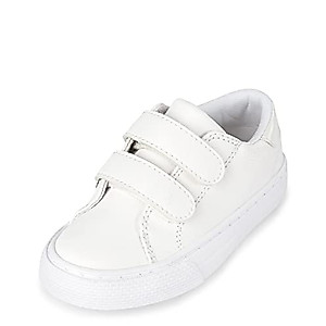 The Children's Place,girls,The Children's Place Toddler Girls Sneakers,Uniform Low Top Sneakers,White,4 Toddler