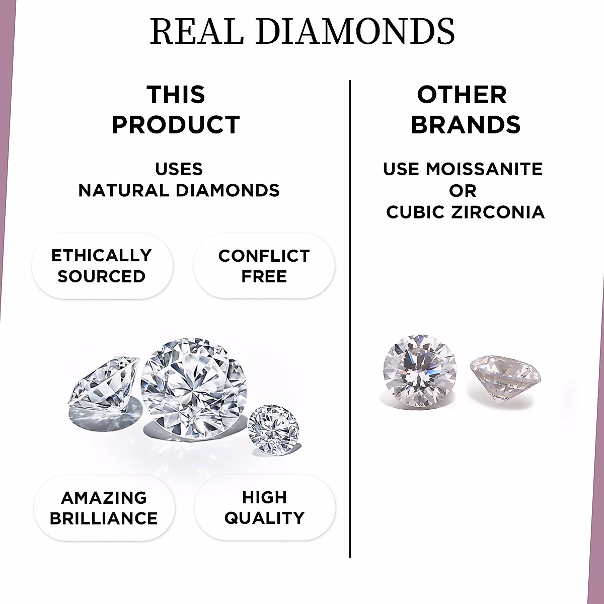 Jewelili Cross Pendant Necklace for Women in 10K Yellow Gold with 1/2 CTTW Natural White Round Diamonds | 18 inch Gold Filled Rope Chain