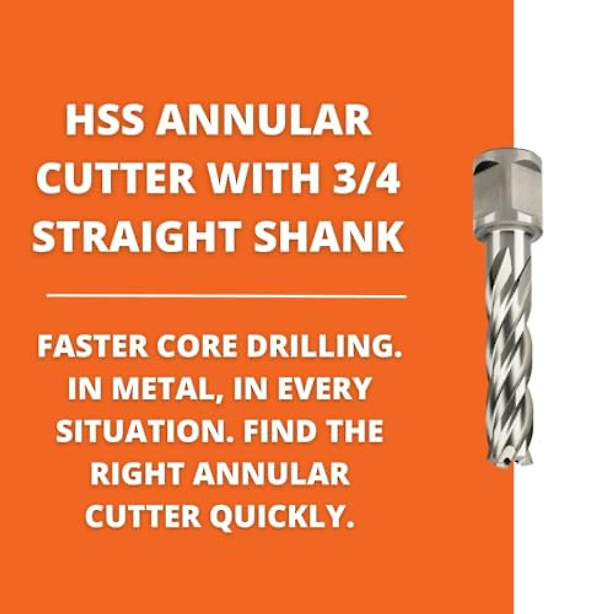 Jancy Slugger by Fein - HSS Annular Cutter with Premium M2 High Speed Steel - 3/4" Straight Shank, 2" Depth, 7/16" Diameter - 63134111042