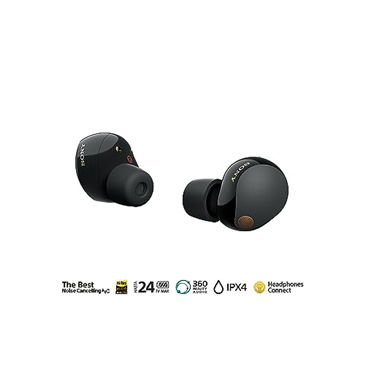 Sony WF-1000XM5 The Best Truly Wireless Bluetooth Noise Canceling Earbuds Headphones with Alexa Built in, Black (Renewed)