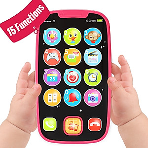 1 Year Old Girl Gifts Baby Toys 12-18 Months Interactive Learning Cell Phones Toy with Music Infant and Toddler, Toys for 1 Year Old Boy Gifts