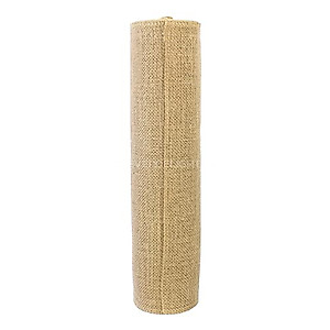 CleverDelights 14" Premium Burlap Roll - 10 Yards - No-Fray Finished Edges - Natural Jute Burlap Fabric