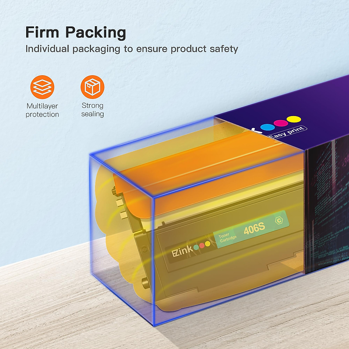 E-Z Ink (TM) Compatible Toner Cartridge Replacement for Samsung 406 406S CLT-K406S CLT-C406S CLT-M406S CLT-Y406S to use with Xpress C460W C410W (1 Black, 1 Cyan, 1 Magenta, 1 Yellow, 4 Pack)