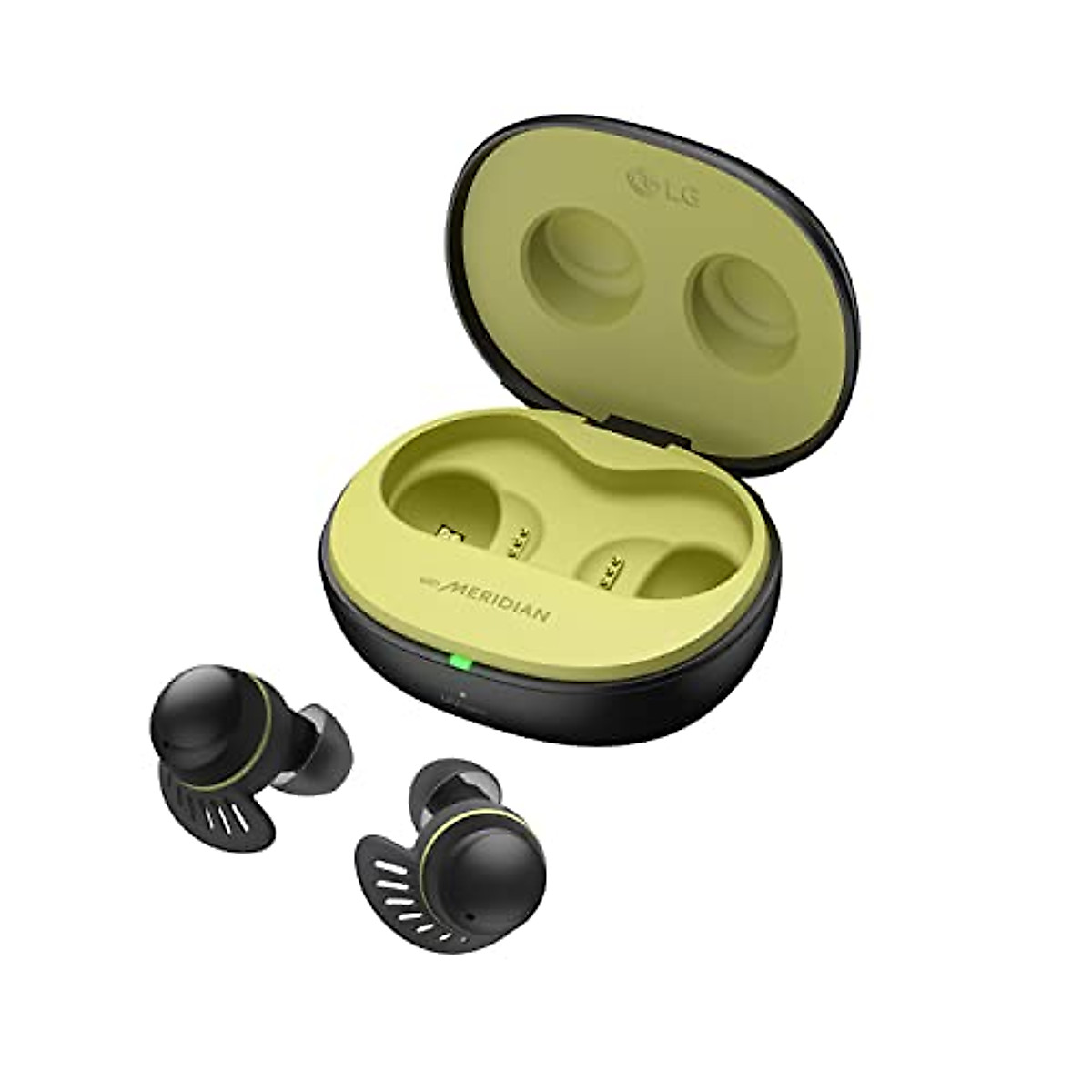 LG TONE Free True Wireless Bluetooth Sports Earbuds TF8 - with Uvnano Charging Case, IP67 Dust and Water Resistance, Black