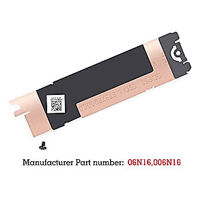2nd SSD M.2 2280 Heatsink Pad Cover Hard Drive Heat Shield 0130R6 130R6 6N16 06N16 for Dell XPS 15 9500 9510 9520, Dell Precision 5550 5560, Latitude 15 5500 Laptop Thermal Bracket Caddy for 2nd SSD