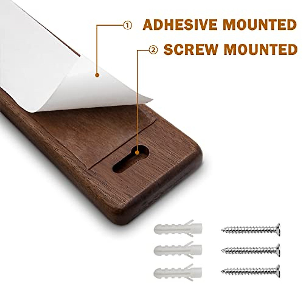 HOSHANHO Magnetic Knife Strips, Magnetic Knife Holder for Wall 16 Inch, Acacia Wood Knife Magnetic Strip Use as Knife Bar, Knife Holder for Kitchen Utensil Organizer