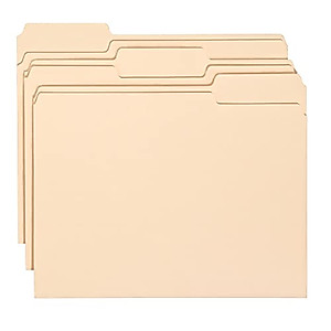 Office Depot Economy File Folders, 1/3 Cut, Letter Size, Manila, Pack Of 150, 172816