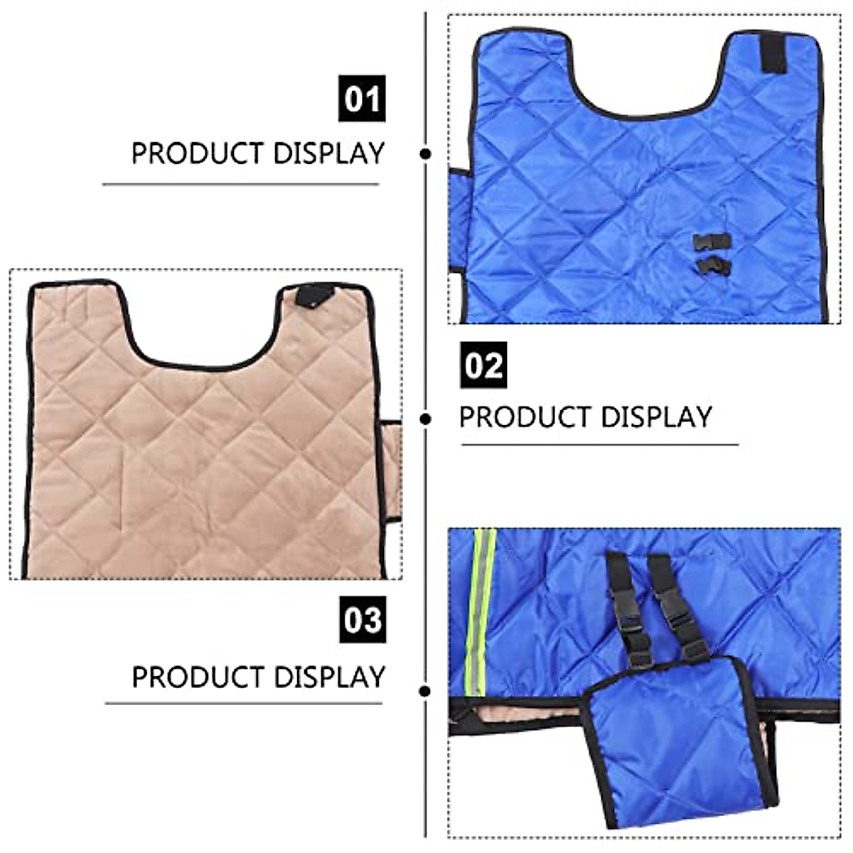 Generic Calf Blanket Thickened Livestock Warm Clothes - Soft Flannelette Calf Vest Winter Coat for Farm Cows Horses - Random Style