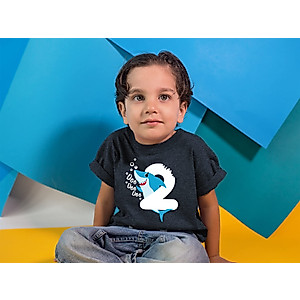 2nd Birthday Shirt boy Baby Shark Second Two 2 Year Old Toddler Outfit Shark doo (US, Age, 3 Years, Charcoal Black - Blue Shark)