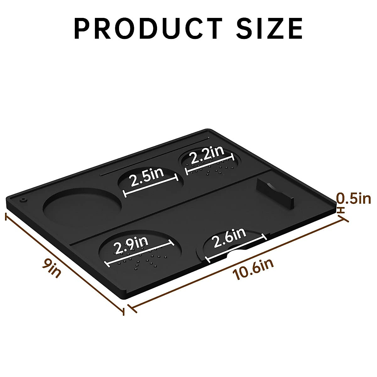 Luriseminger Espresso Tamping Mat Food Grade Silicone Coffee Tamp Mat Coffee Tamper Mat Coffee Pad Tamp Station for Barista Tool Home Kitchen Bar Coffee Shop Espresso Accessory(10.6Inch X 9Inch)