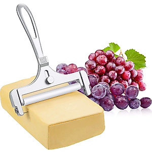 Stainless Steel Wire Cheese Slicer Adjustable Thickness Cheese Cutter for Soft, Semi-Hard Cheeses Kitchen Cooking Tool