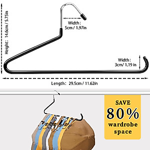 Eiito 2 Pack Hat Hangers for Closet,Hat Hangers Space-Saving,Metal Hat Racks for 20 Baseball Caps,Hat Holder for Closet Storage,Ball Cap Organizer,Black
