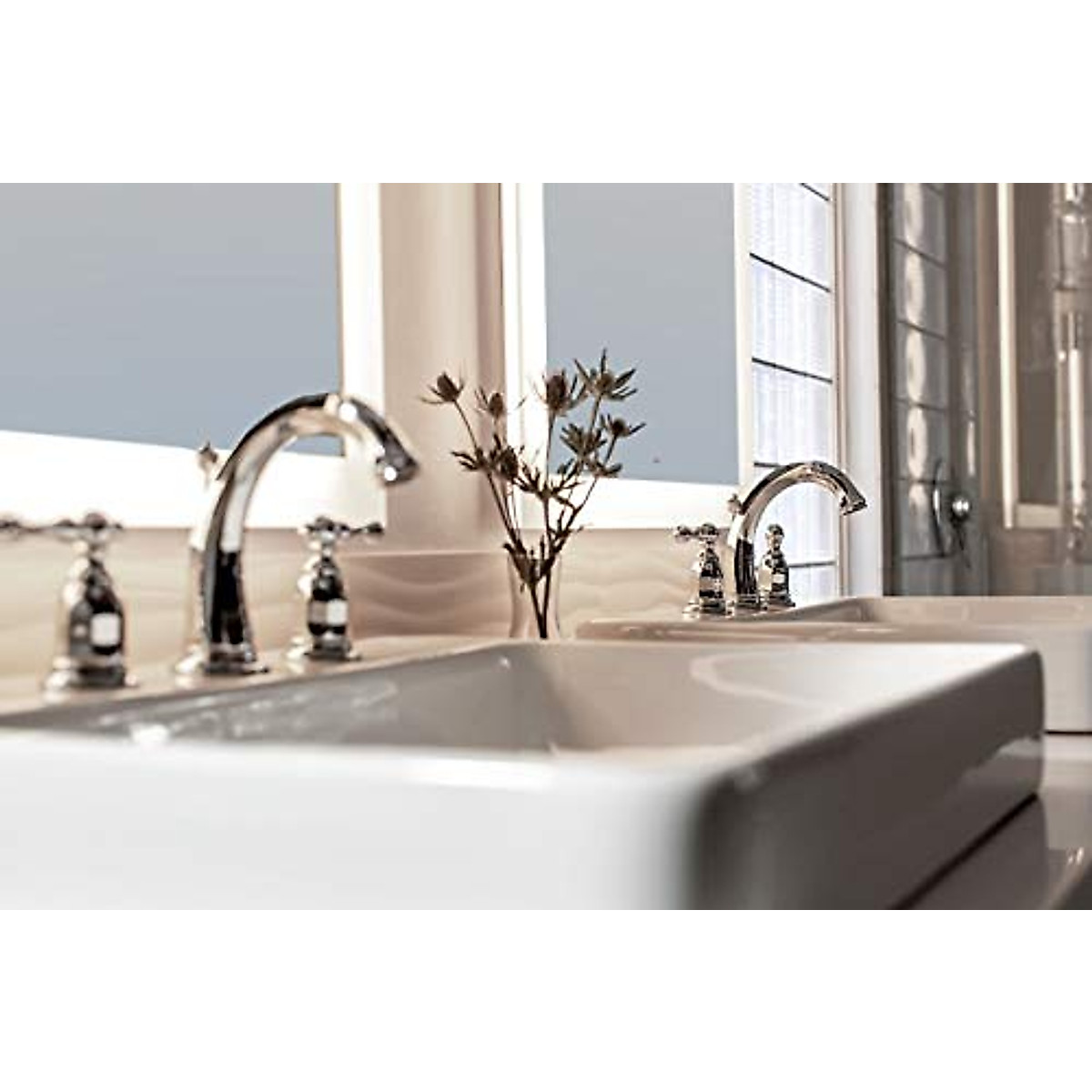 KOHLER Kelston Widespread Bathroom Sink Faucet, Drain Included, 3 Hole Installation, Oil-Rubbed Bronze Finish, K-13491-4-2BZ