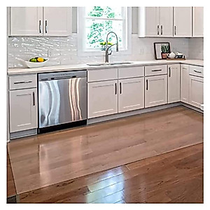 Clear PVC Desk Chair Mat 1.5mm Non-Slip Office Chair Mat Desk Pads Mat,Transparent Waterproof Chair Mat for Hardwood Floor Carpet,Waterproof Chair Mat for Hardwood Floor Carpet,60/80/90/100/120/140cm