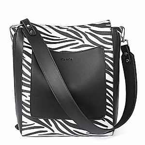 CLUCI Hobo Bags for Women Soft Leather Bucket Tote Purse and Handbag Designer Ladies Crossbody Shoulder Bags Zebra Pattern PVC