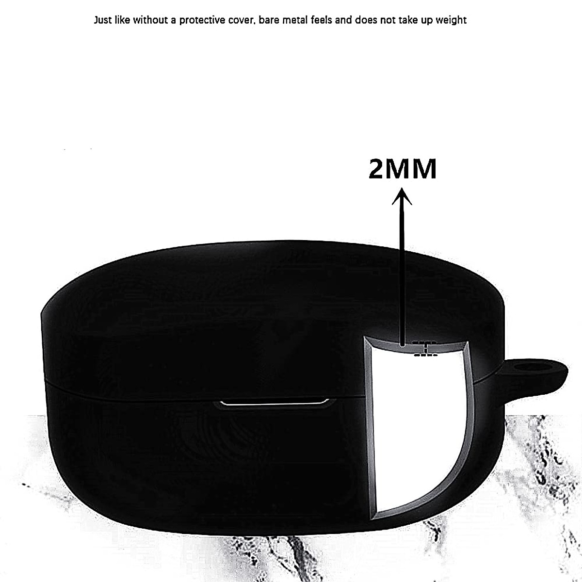 Cover Case for Sony WF-1000XM4 Earbud, Soft Silicon Colorful Sony WF-1000XM4 Case Wireless Earbuds Protective Cover with Keychain [3 Pack] (Black + Blue + White)