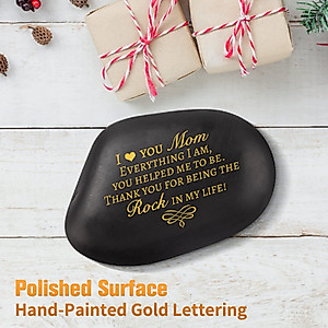 KAAYEE Gifts for Mom Mothers Day, Christmas Retirement Valentine's Day Birthday Gifts for Mom from Daughter Son, to My Mom Gifts Engraved Rocks