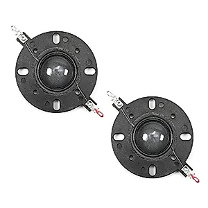 Heyiarbeit 25.5mm Tweeter Voice Coil Audio Speaker Resin Membrane Drive Head Accessory for Audio Replacement Black Tone 2pcs