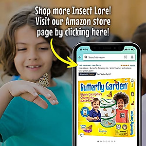 Butterfly Garden: Original Habitat and Two Live Cups of Caterpillars with STEM Butterfly Journal – Life Science & STEM Education – Butterfly Science Kit - Plus Butterfly Life Cycle Stages Figurines