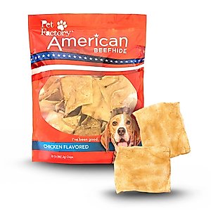Pet Factory American Beefhide Chips Dog Chew Treats - Chicken Flavor, 32 oz