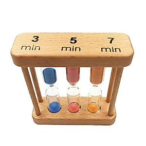 Glass Clock Tea 3 Minutes & & 7 Minutes - Round Hourglass glass Kitchen Cooking Yoga Sauna Decor