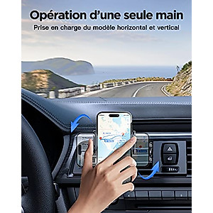 Wireless Car Charger - Lekente 15W Qi Fast Charging Car Phone Mount | Auto-Clamping Air Vent Car Cell Phone Holder for iPhone 14/13 /12/11 /X/XR/XS /8 Pro Max Mini Plus Samsung Galaxy Series