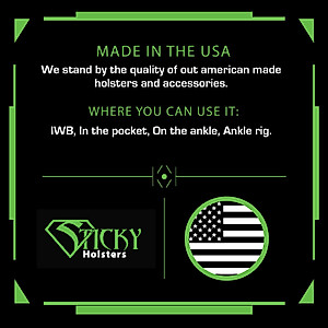 Sticky Holsters Concealment Holster for Men and Women - OR-11 - Fits Glock 41, 34, 35; Springfield XD-M 5.25 and Similar with Optic Setups - Ambidextrous - IWB/Pocket Carry