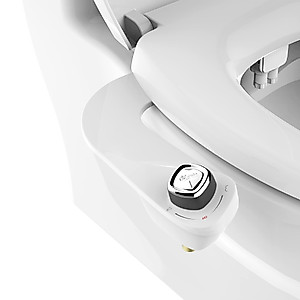 Bio Bidet by Bemis SlimEdge Freshwater Bidet Attachment for Toilet, White, Non Electric, Easy Install