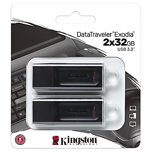Kingston DataTraveler Exodia 32GB USB 3.2 Flash Drive - 2 Pack DTX/32GB-2P