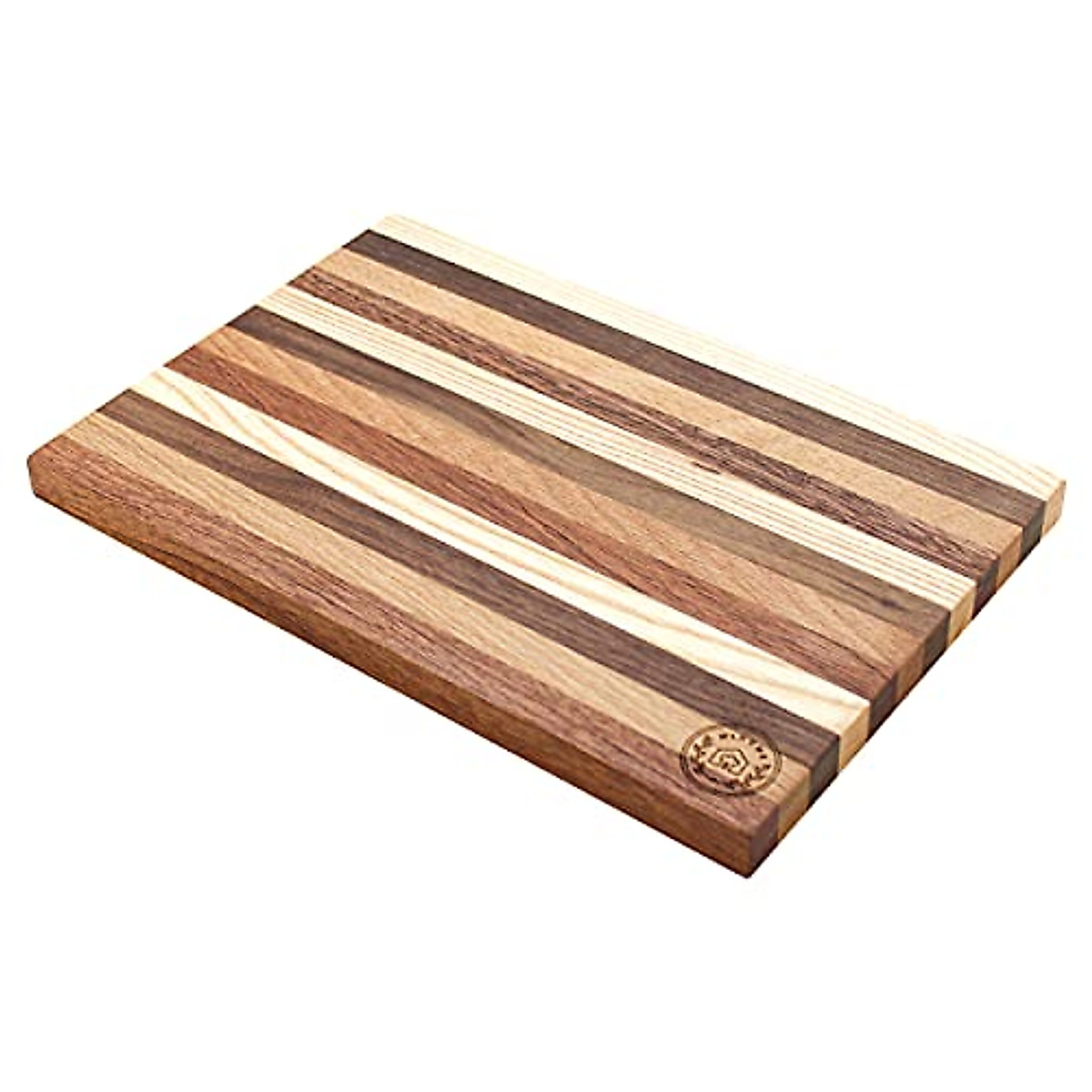Mini Wood Cutting Board, Small Rustic Serving Board, Multi Wood Cheese Board, Great Kitchen Accessories and Gift, Multi Color/Hardwood Edge Grain Chopping Board, Small Wooden Cutting Board