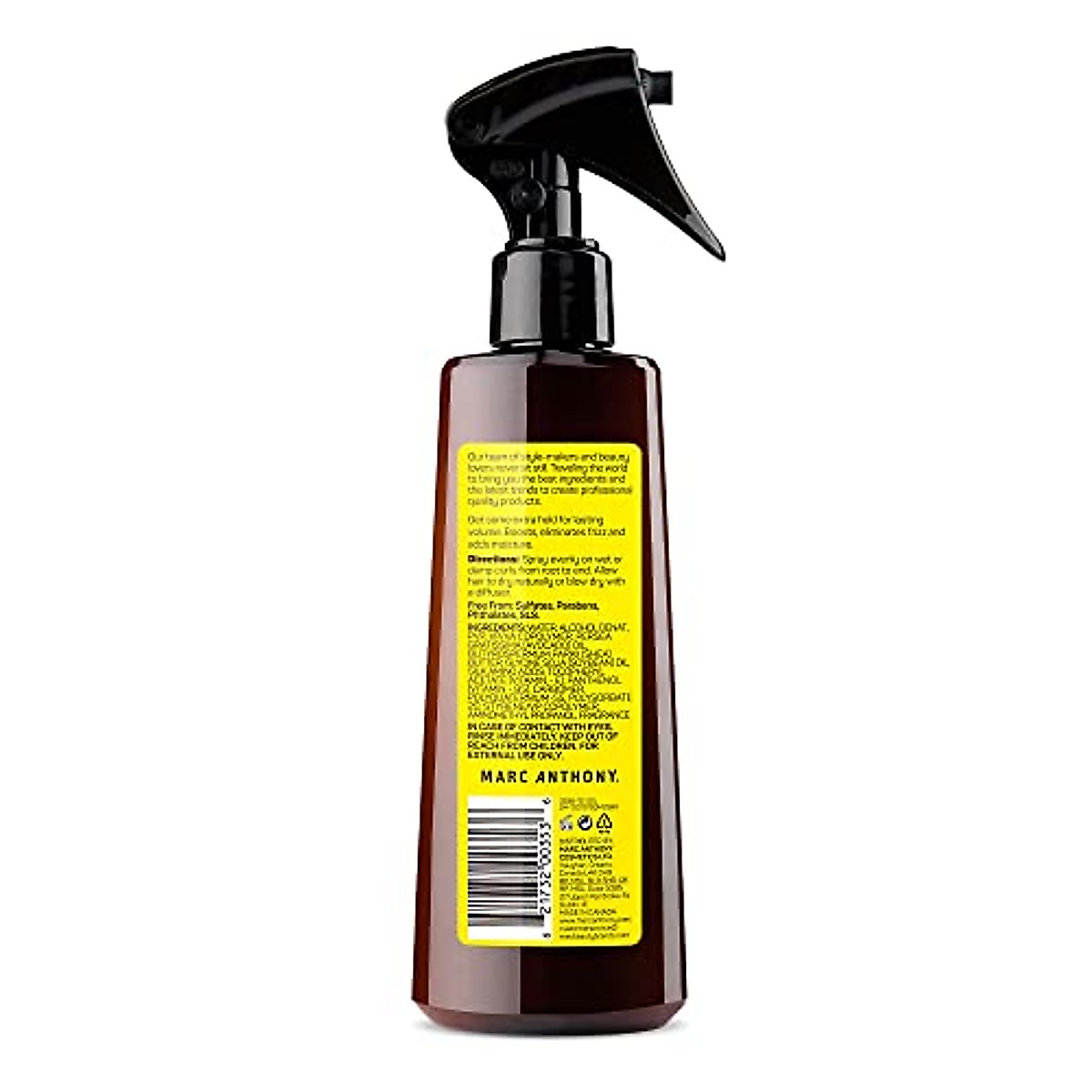 Marc Anthony Curl It Up Volume Boost Spray, Extra Hold, Strictly Curls - Avocado Oil & Shea Butter Enhances with a Soft Finish Paraben-Free, Sulfate-Free, Phthalate-Free