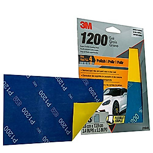 3M Super Flexible Sanding Sheets, 31851, 400 Grit, 3.4 in x 5.5 in, 3 Sheets Per Pack