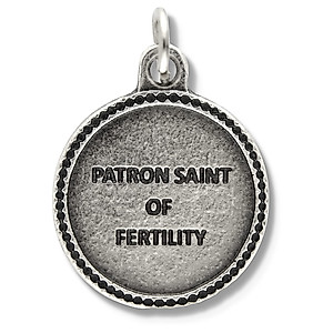 Saint Gerard Necklace Patron Saint of Fertility & Pregnancy Catholic Jewelry - Silver Oxidized Round 7/8" St Gerard Medal with 24" Adjustable Hypoallergenic Ball Chain - Made in Italy