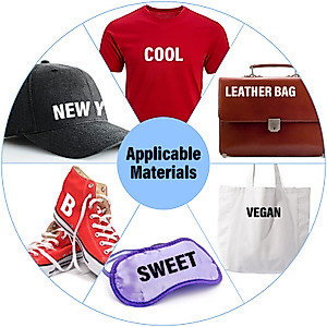 10 Sheets 440 Pieces Iron on Letters, 2 Inch Iron on Vinyl Letters, Heat Transfer Letters with A-Z PU Alphabets Sticker for Fabric, Clothing T-Shirt Printing DIY Craft