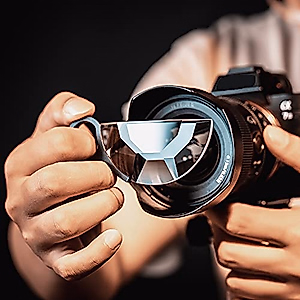 JINGLIANG 80mm Handheld Subtle Kaleidoscope Filter, Special Effects Filter, Optical Glass Prism, Photographic Video SLR Camera Accessories