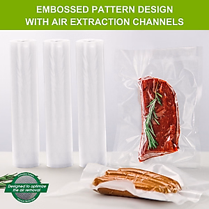 MAGIC SEAL Vacuum Sealer Bags, 3 Rolls 12’’ × 16.4’ Textured Vac Seal Bags for Food Storage or Sous Vide, BPA Free, Commercial Grade - NOT Work with MAGIC SEAL MS175 Vac Sealers