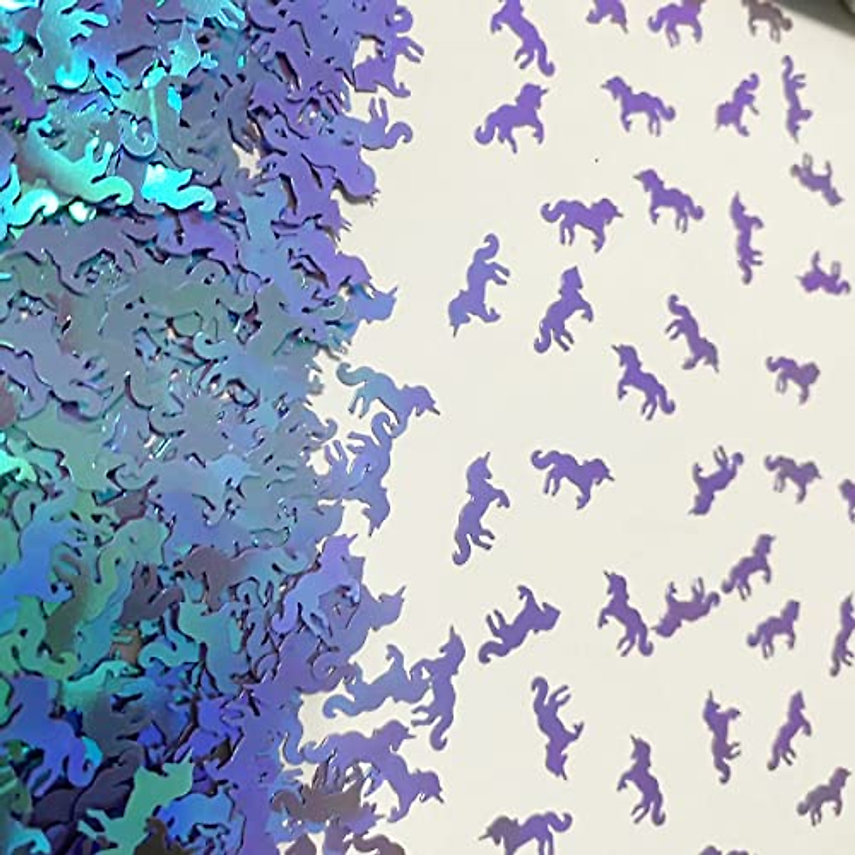 2000 Pieces Unicorn Horn Horse PVC Table Confetti for Wedding Birthday Party Decoration Celebrations Unicorn confetti, 1.9 oz(Purple)