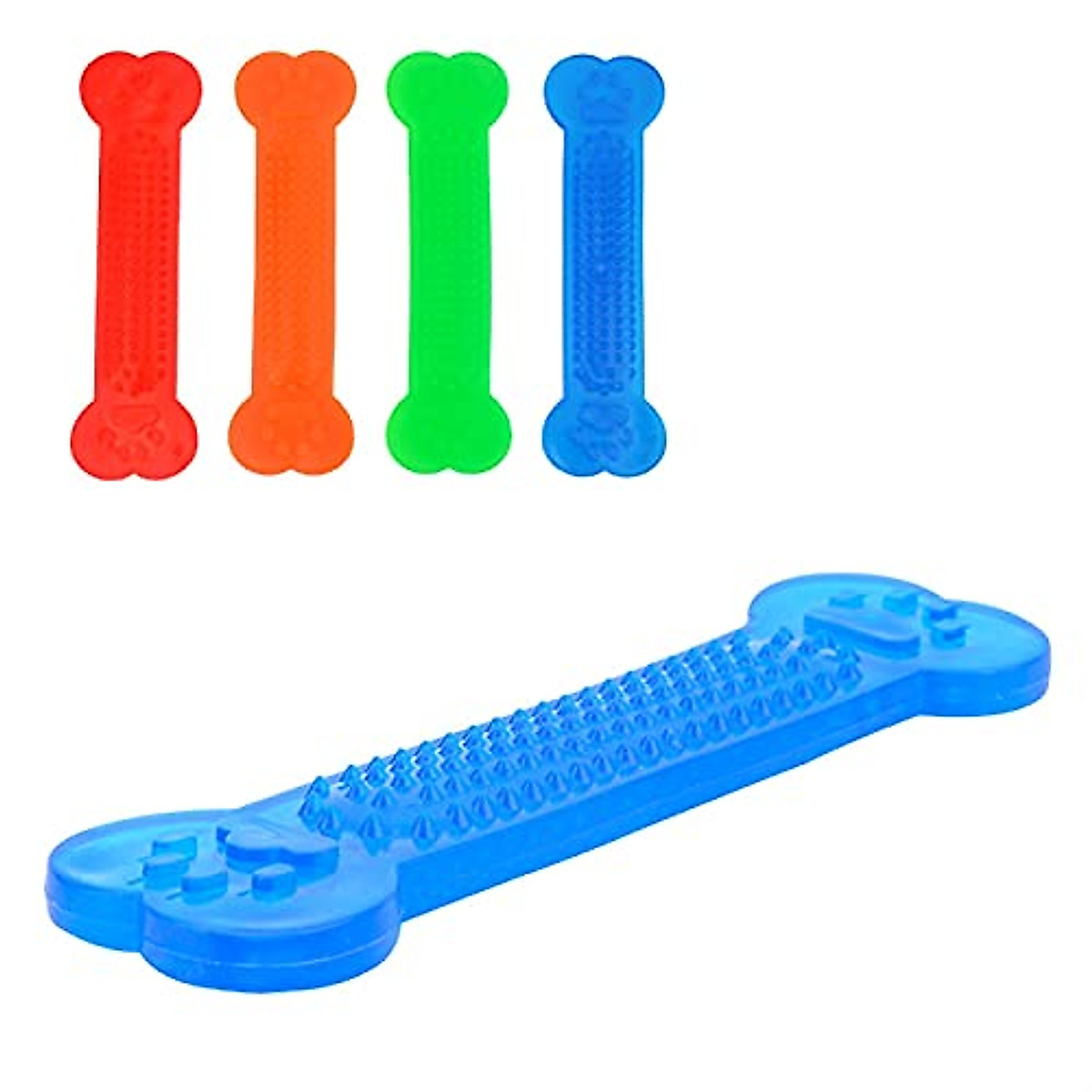 Whipin Dog Toys Dog Chew Toys Rubber Bone Toy Aggressive Chewers Dog Toothbrush Doggy Puppy Dental Care for Dog Accessories (Color : 1PCS Random Color)