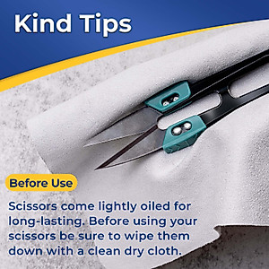 Damita 4.2 inch Sewing Scissors Thread Snips Wider Handle Thread professional Scissors snips scissors for Sewing, Quilling, Stitch, DIY Supplies (2 pack)