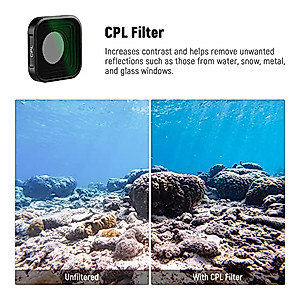 NEEWER ND Filter Set Compatible with GoPro Hero 11 Hero 10 Black Hero 9, 6 Pack (CPL/ND8/ND16/ND32/ND64/ND1000) Hero 9 Hero 10 Hero 11 Action Camera Accessory Neutral Density Polarizer Lens Filter Kit