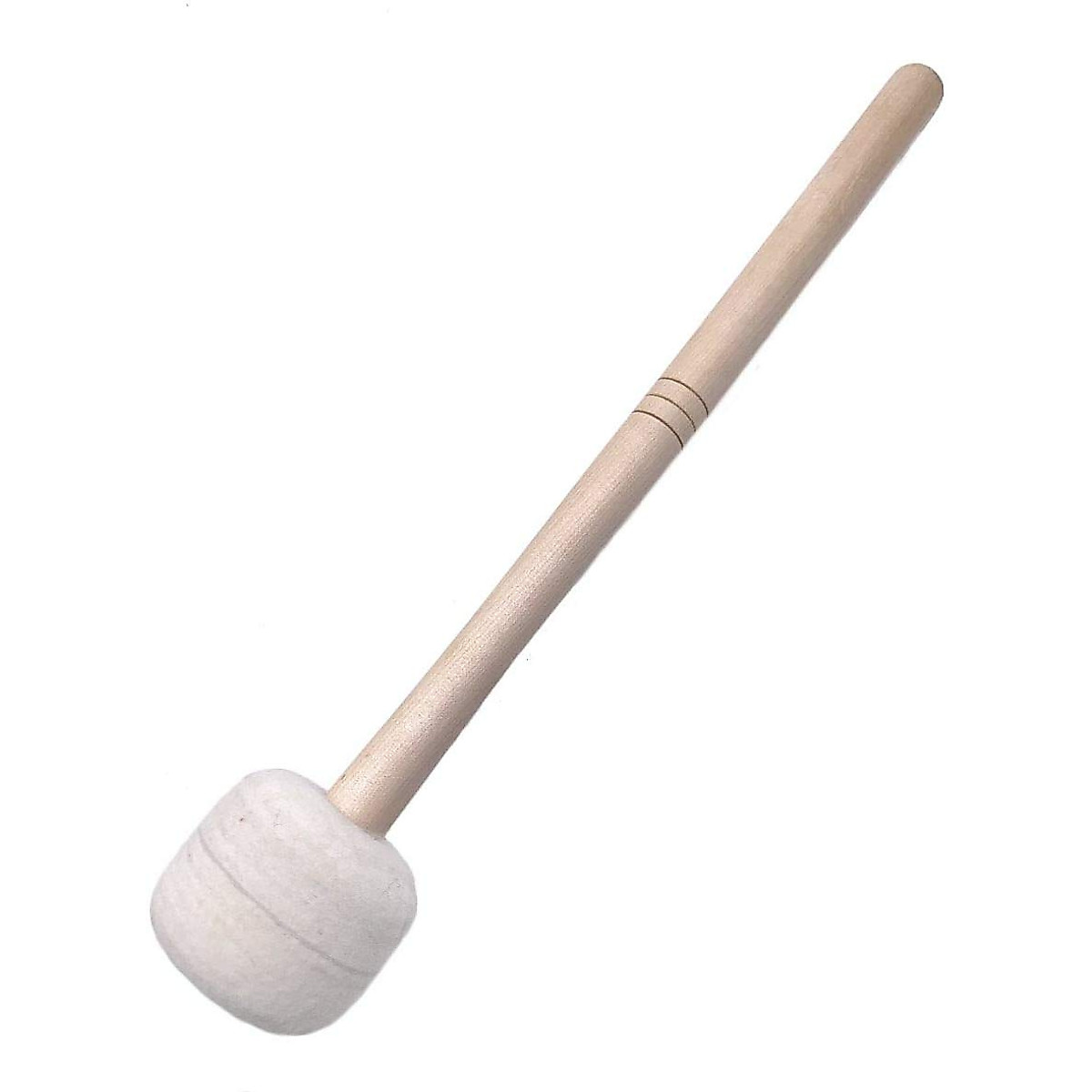 Jiayouy 14.17" Bass Drum Mallet Stick Timpani Mallets Wool Felt Head & Wood Handles Drum Stick Percussion Instrument Band Accessory 1Pcs
