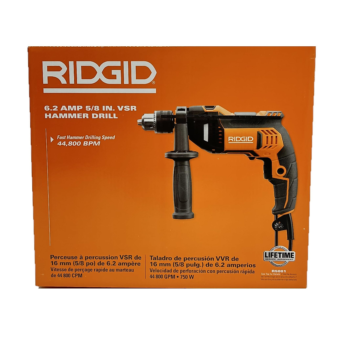 RIDGID 5/8" VSR Hammer Drill R5001 (Bulk Packaged)