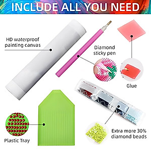 AIBOERL Diamond Art Kits for Adults,Glitter Tree 5D Diamond Painting Kits for Adults,Diamond Painting Diamond Art with Full Drill Diamond Dots DIY Gem Crafts Kits for Home Decor Gift-12x16in