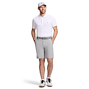 IZOD Mens 9.5" Swingflex Stretch Straight Fit Golf Shorts, Cinderblock, 30 US