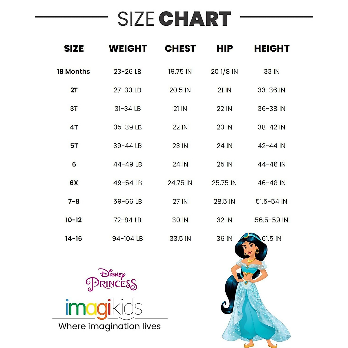 Princess Jasmine Belle Cinderella Little Girls 4 Pack T-Shirts Ariel 7-8